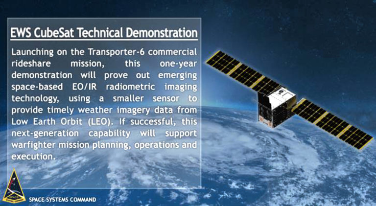 Space Systems Command’s EWS tech demo smallsat launched by SpaceX – SatNews