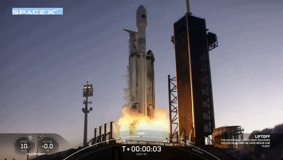UPDATE 1: SpaceX sends Northrop Grumman’s USSF-67 two satellite mission ...