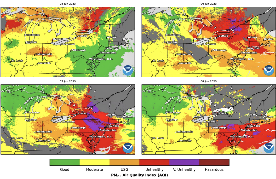 NOAA satellites tracked historic levels of harmful smoke that impacted ...