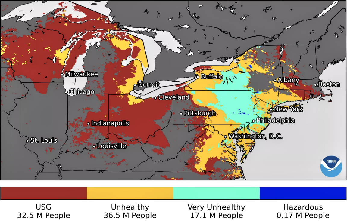NOAA satellites tracked historic levels of harmful smoke that impacted ...