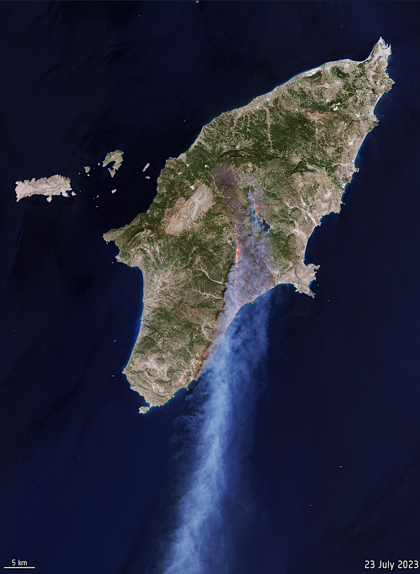 Rhodes wildfire in Greece forces thousands to flee – SatNews