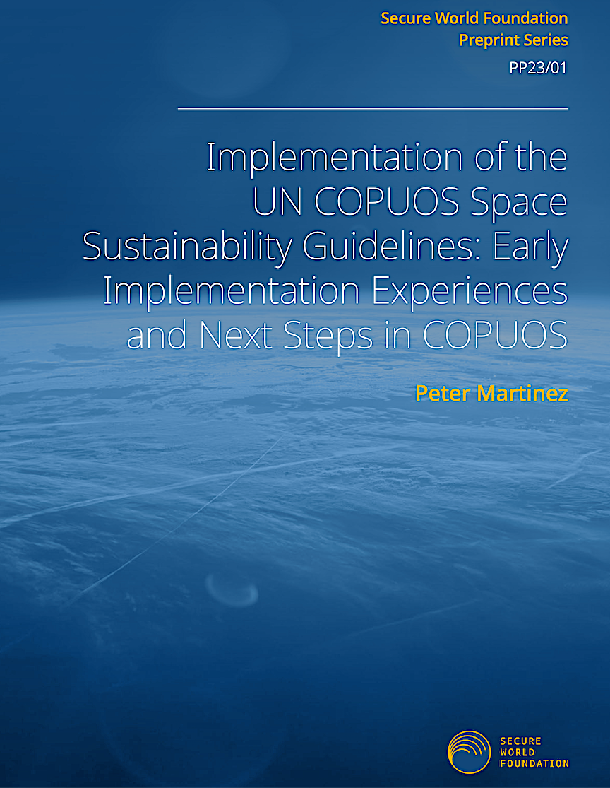 Secure World Foundation’s (Preprint) ‘Implementation of the UN COPUOS ...
