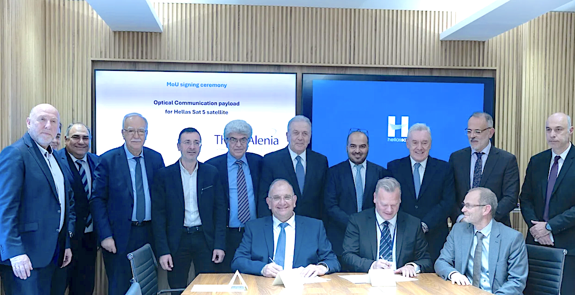 Hellas Sat and Thales Alenia Space’s MoU will develop optical comms payload for Hellas Sat 5 ...