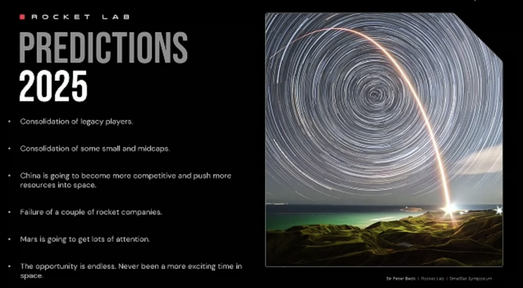 Sir Peter Beck, Founder and CEO, Rocket Lab “This is the best time in ...